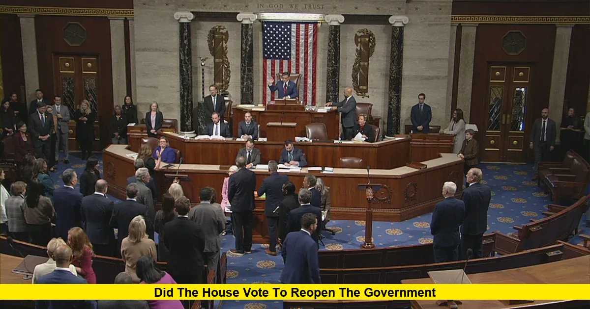 Did the House Vote to Reopen the Government?