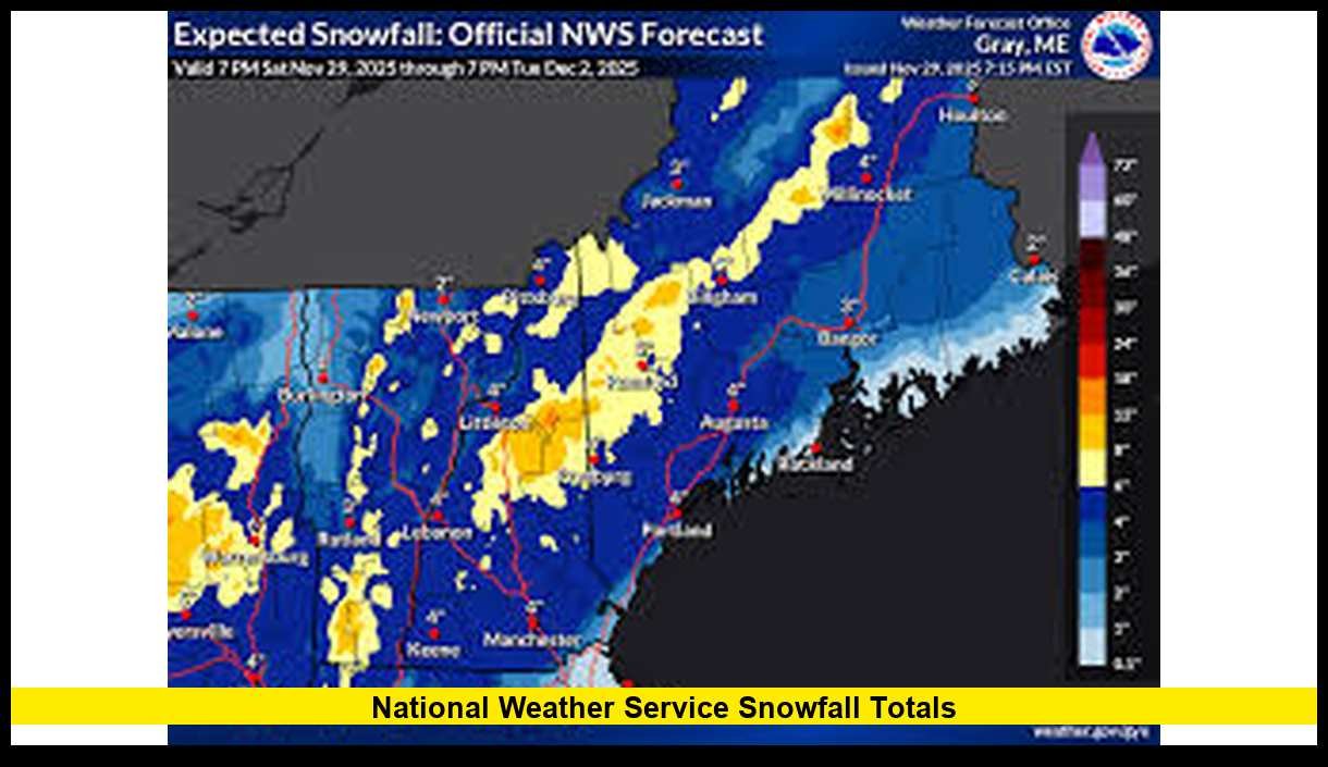 National Weather Service Snowfall Totals Stir Early-Season Winter Wake-Up