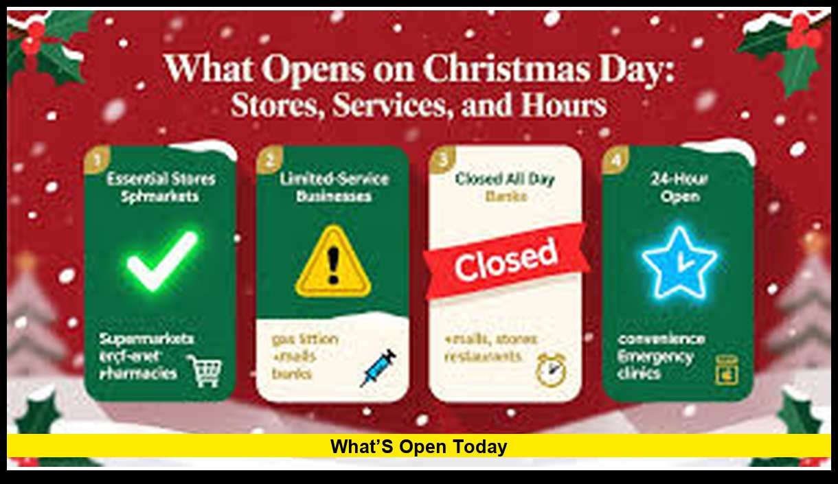 What’s Open Today on Christmas Day 2025 Across the United States